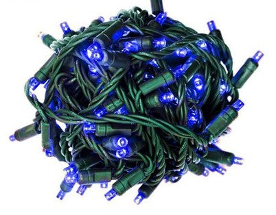 LED Mini Lights COAXIAL 4" Spacing BLUE 70 Lights (CASE PACK: QTY 24 ...